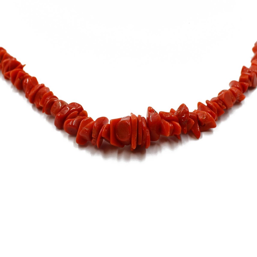 Collier en corail rouge véritable de méditerranée